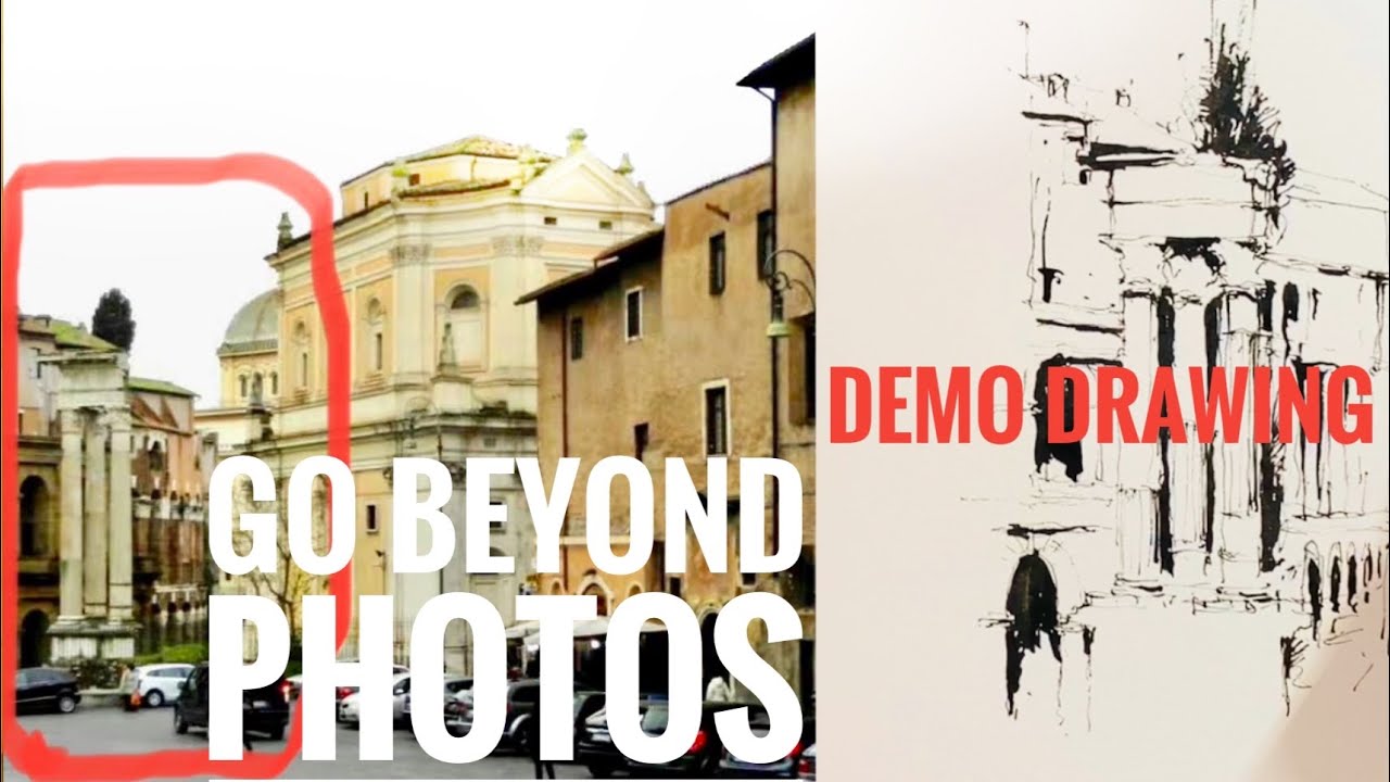 Urban sketching - Start from simple steps - Loose style - Rome Italy ...