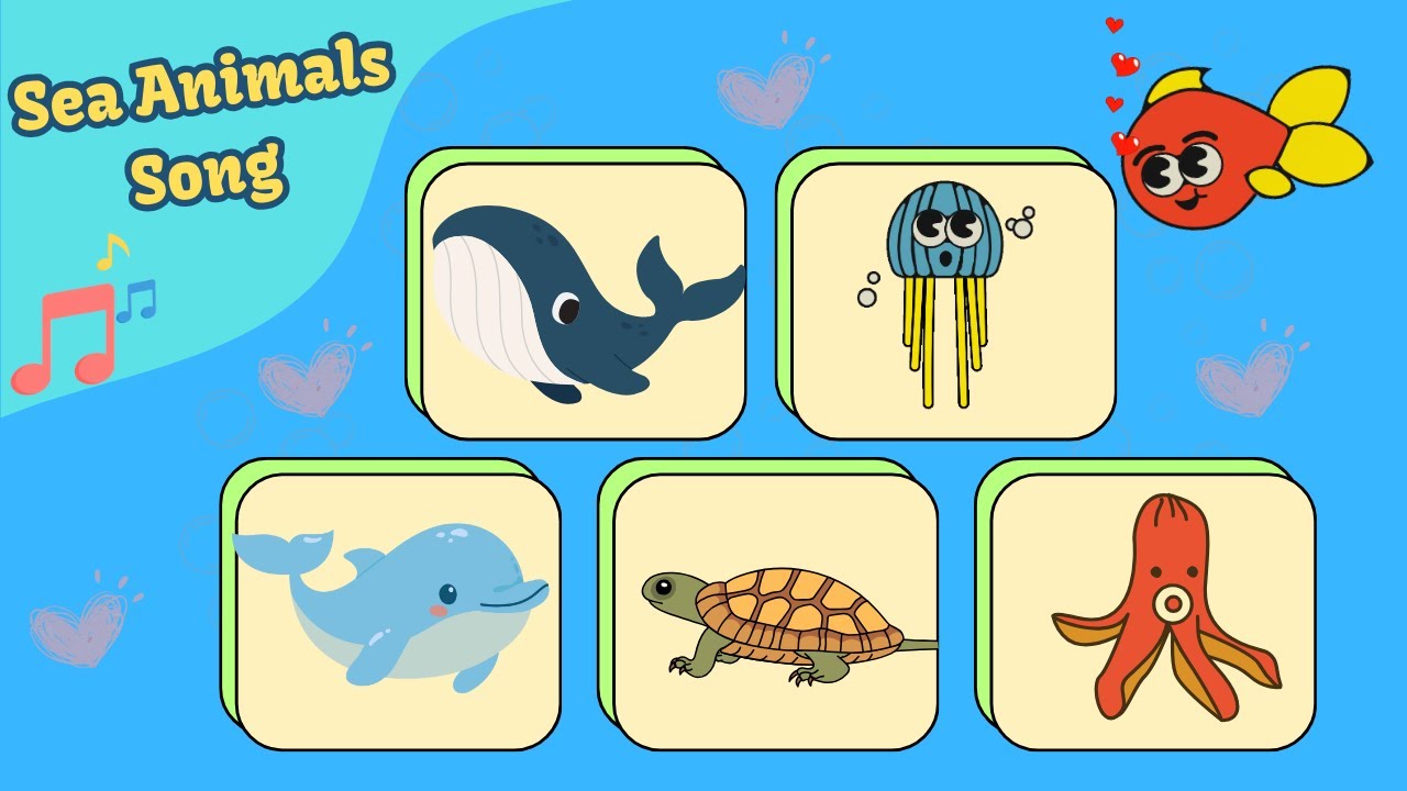 Sea Animals Song | Ocean Friends Nursery Rhyme for Toddlers & Babies 🌊 ...