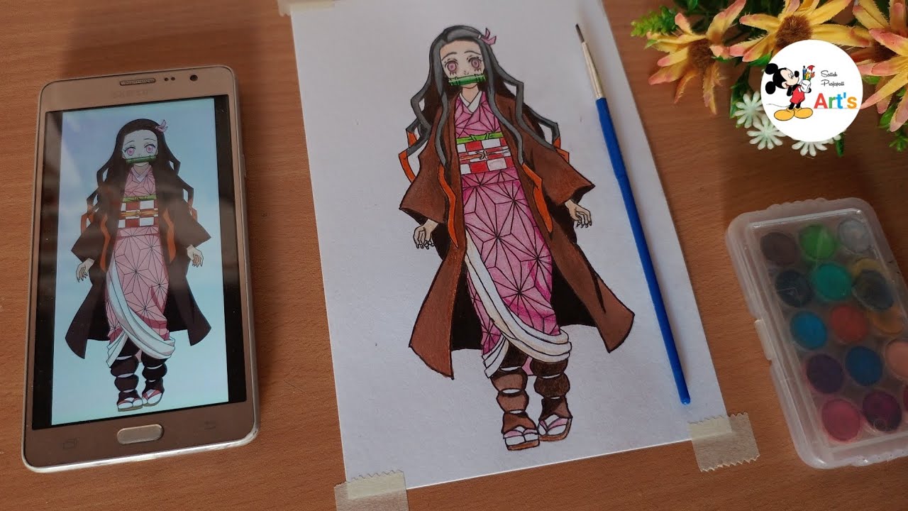 Nezuko Kamado Water Colour Painting || Nezuko From Demon Slayer ...