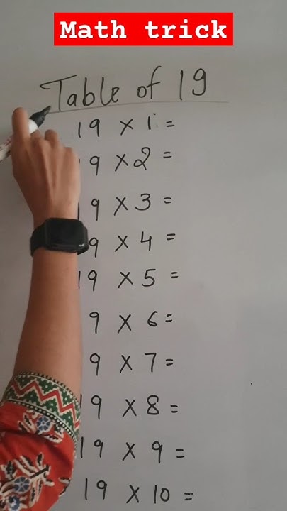 Easy trick to learn table of 19/ multiplication table of 19/Math tables ...