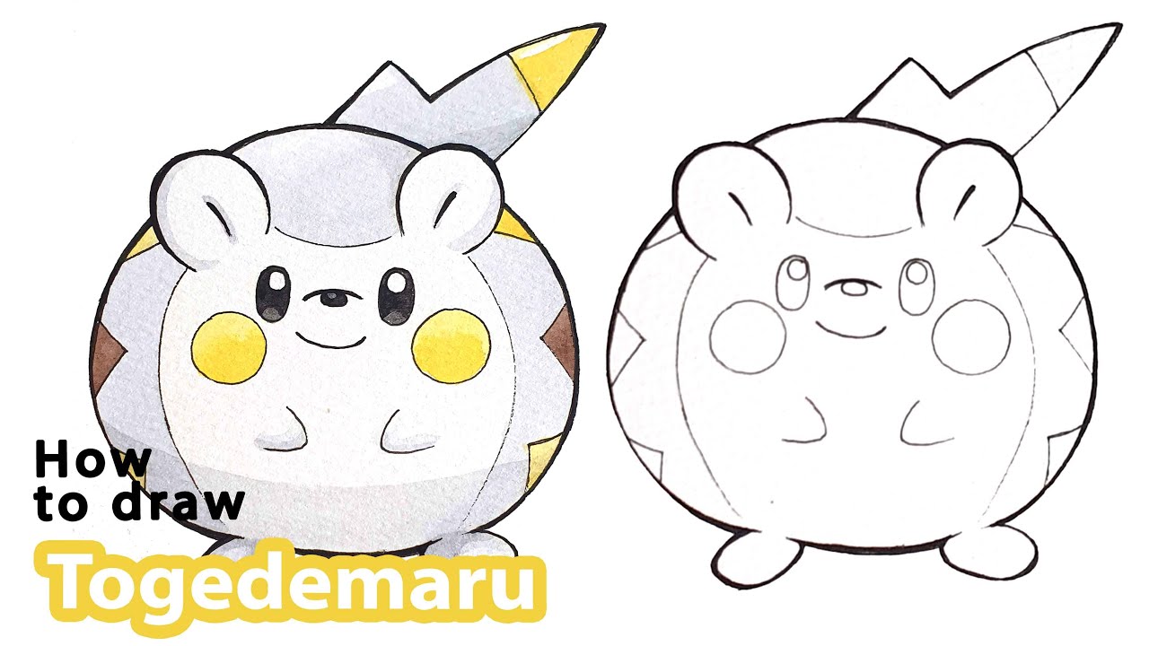 How to draw Togedemaru from Pokémon | Coloring included - YouTube
