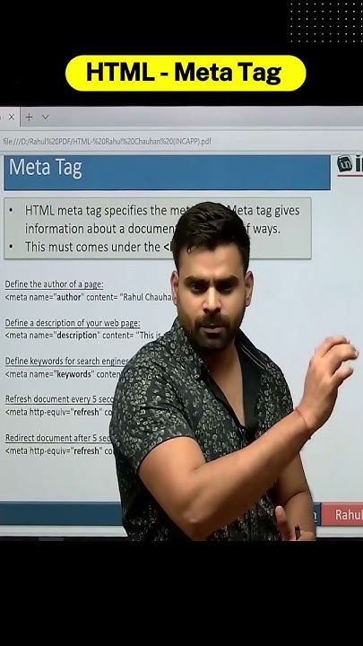 Html Meta Tag 02 Incapp Rahulchauhansir Shorts Virelvideo Coding Html Webpage Youtube
