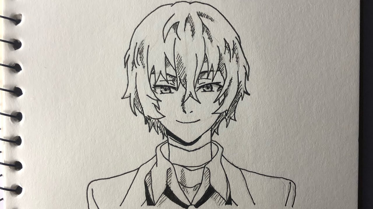 Draw Osamu Dazai | step by step #art #drawing #anime - YouTube