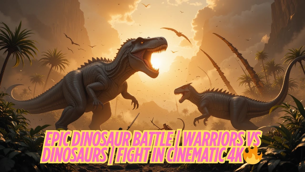 Epic Dinosaur Battle | Warriors vs Dinosaurs | Fight in Cinematic 4K🔥 ...
