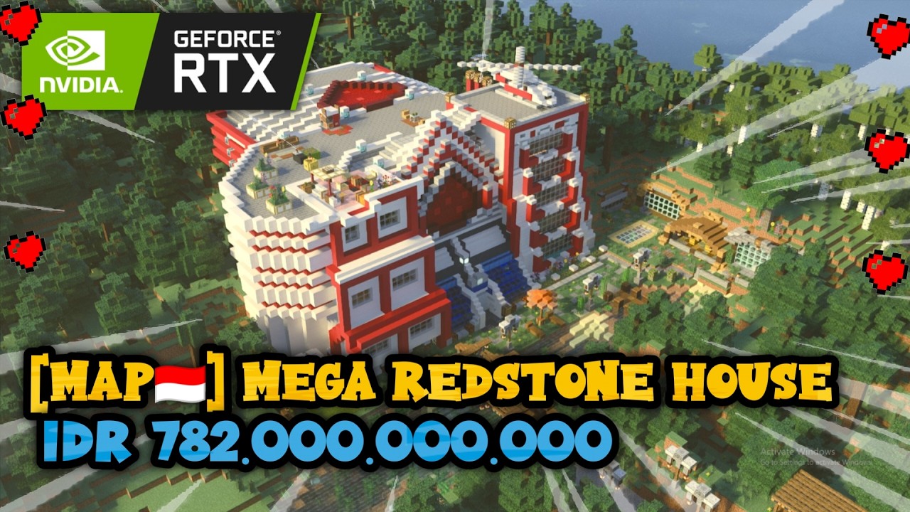 [4K] MAP REDSTONE DI TENGAH HUTAN !? - Smart Forest Redstone House ...