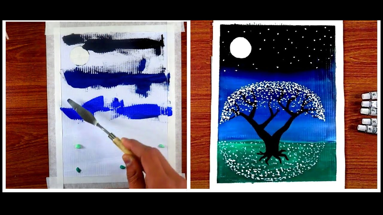 how to draw with acrylic | easy drawing for beginners with acrylic ...