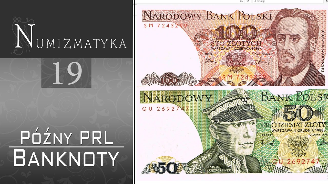 Banknoty późnego PRL - Numizmatyka cz. 19 - YouTube