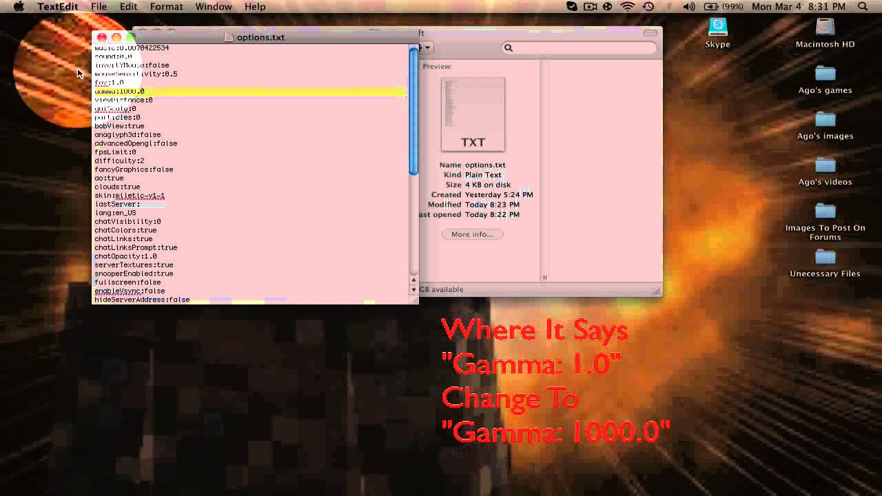 Bright Up Your Minecraft - Brightness: %1000 - Mac - YouTube