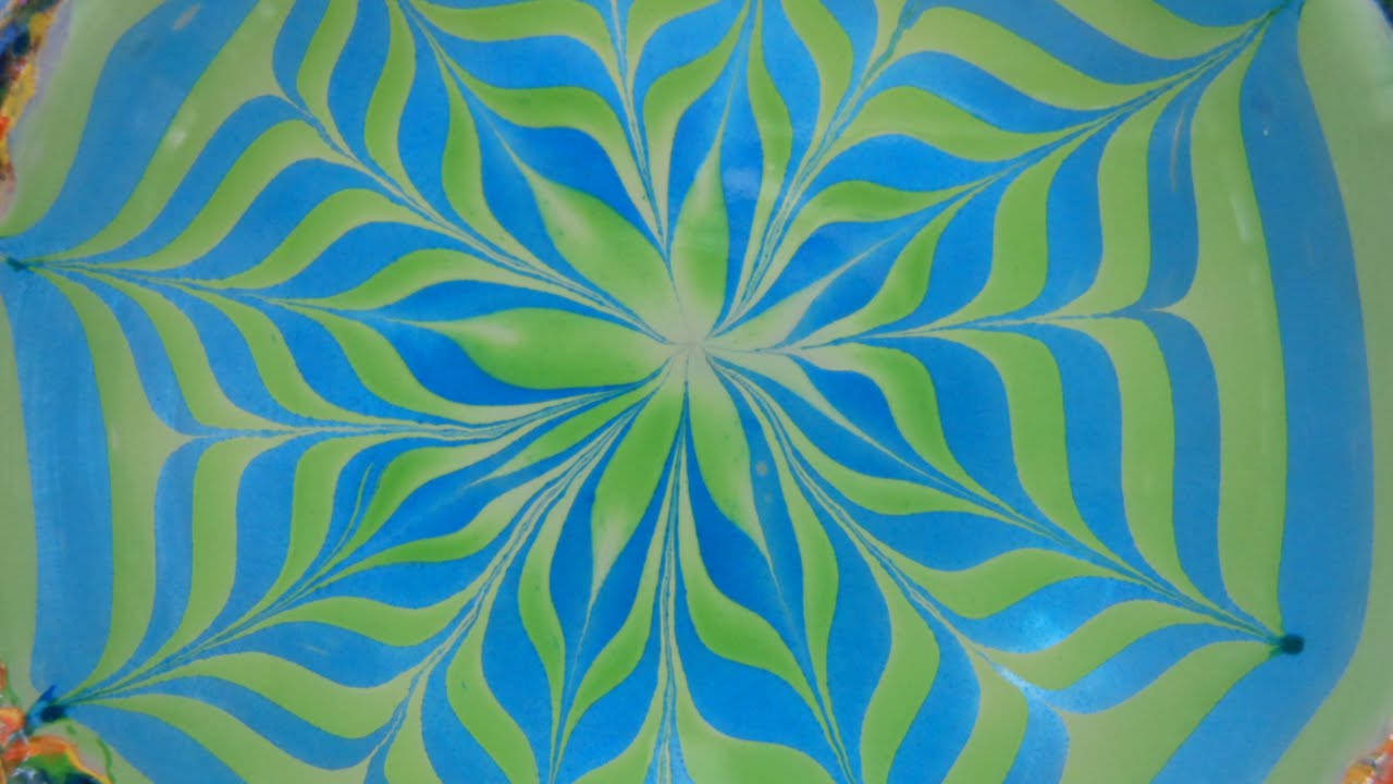 Marsh inspired very easy water marble design for beginners - YouTube