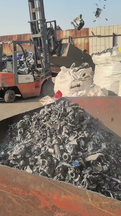 Scrap iron and slag shredding process - YouTube