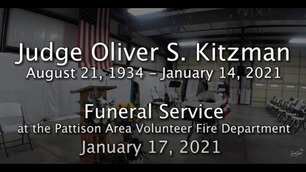 Judge Oliver S. Kitzman's Funeral Service - YouTube