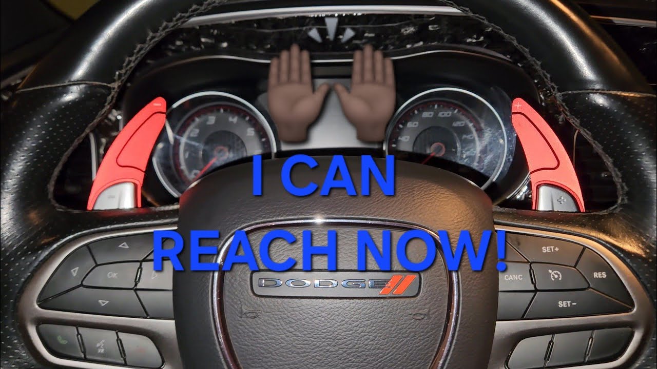 DODGE CHARGER SCAT PACK PADDLE SHIFTER EXTENDERS INSTALLED - YouTube