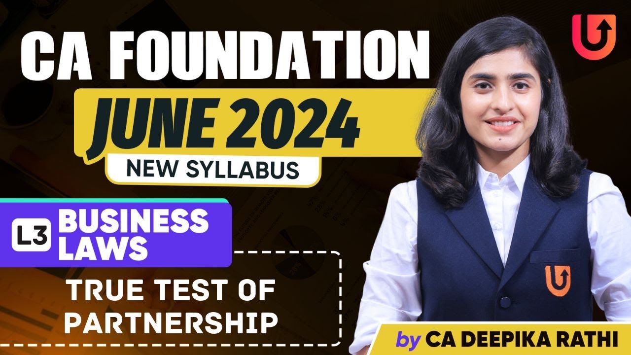 Law | CA Foundation | June 24 | Lecture 3 | CA Deepika Rathi - YouTube