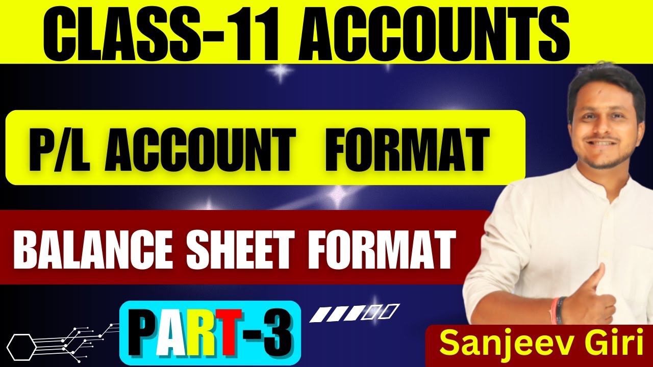 Profit & Loss Account Format | Balance Sheet Format | Final Accounts ...