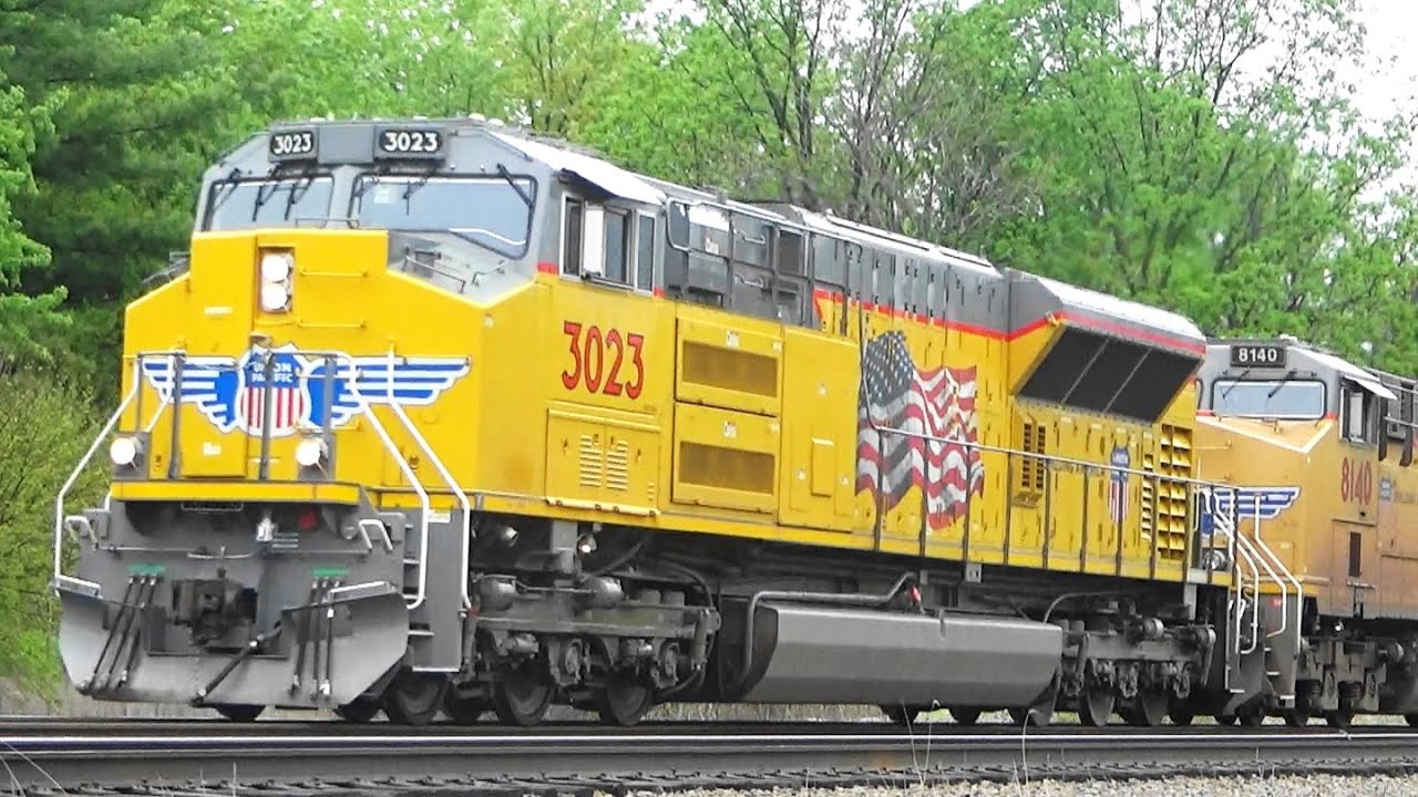 UP 3023- Tier 4 ACe w/ Mid-Train DPU, Galesburg, IL - YouTube