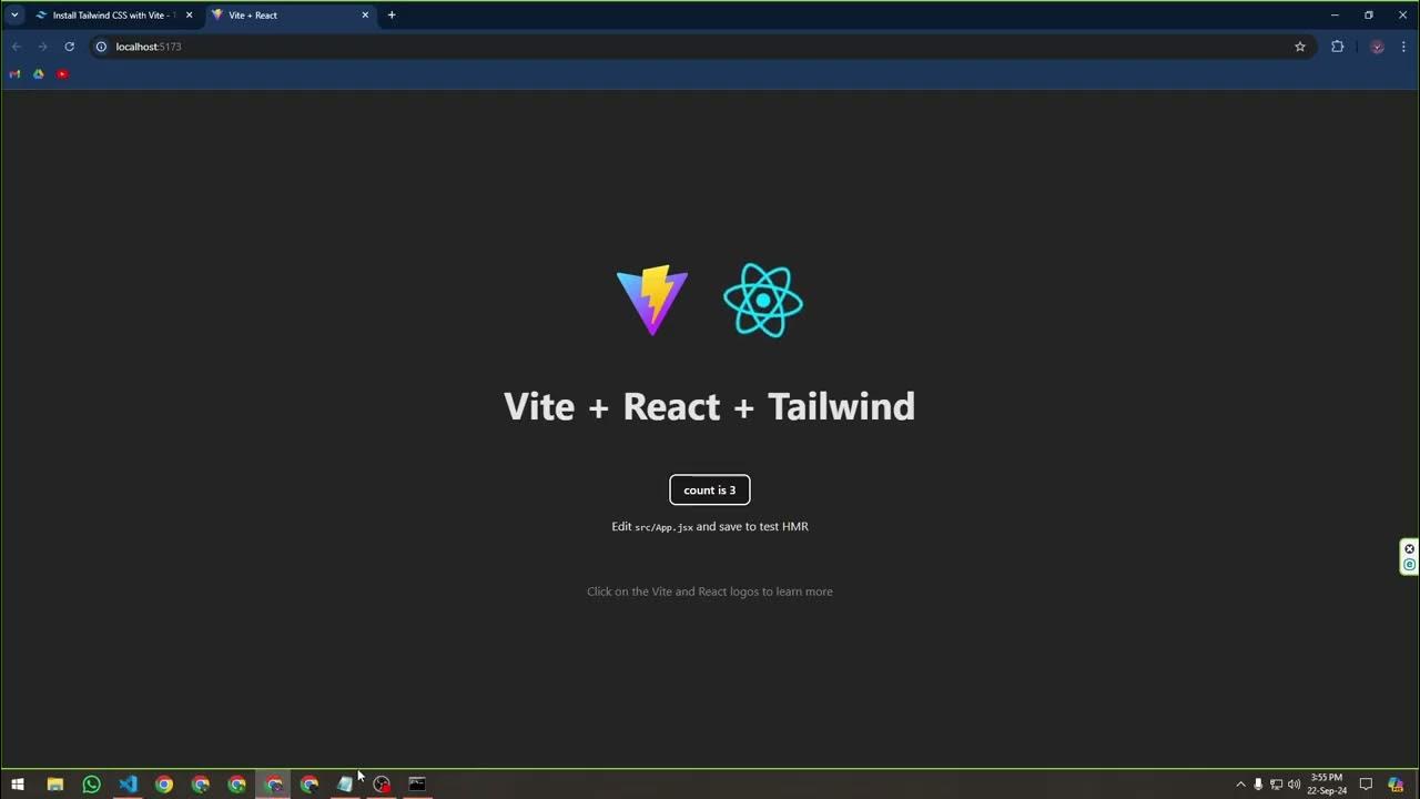 How to Set Up a React.js Project with Vite and Tailwind CSS - YouTube