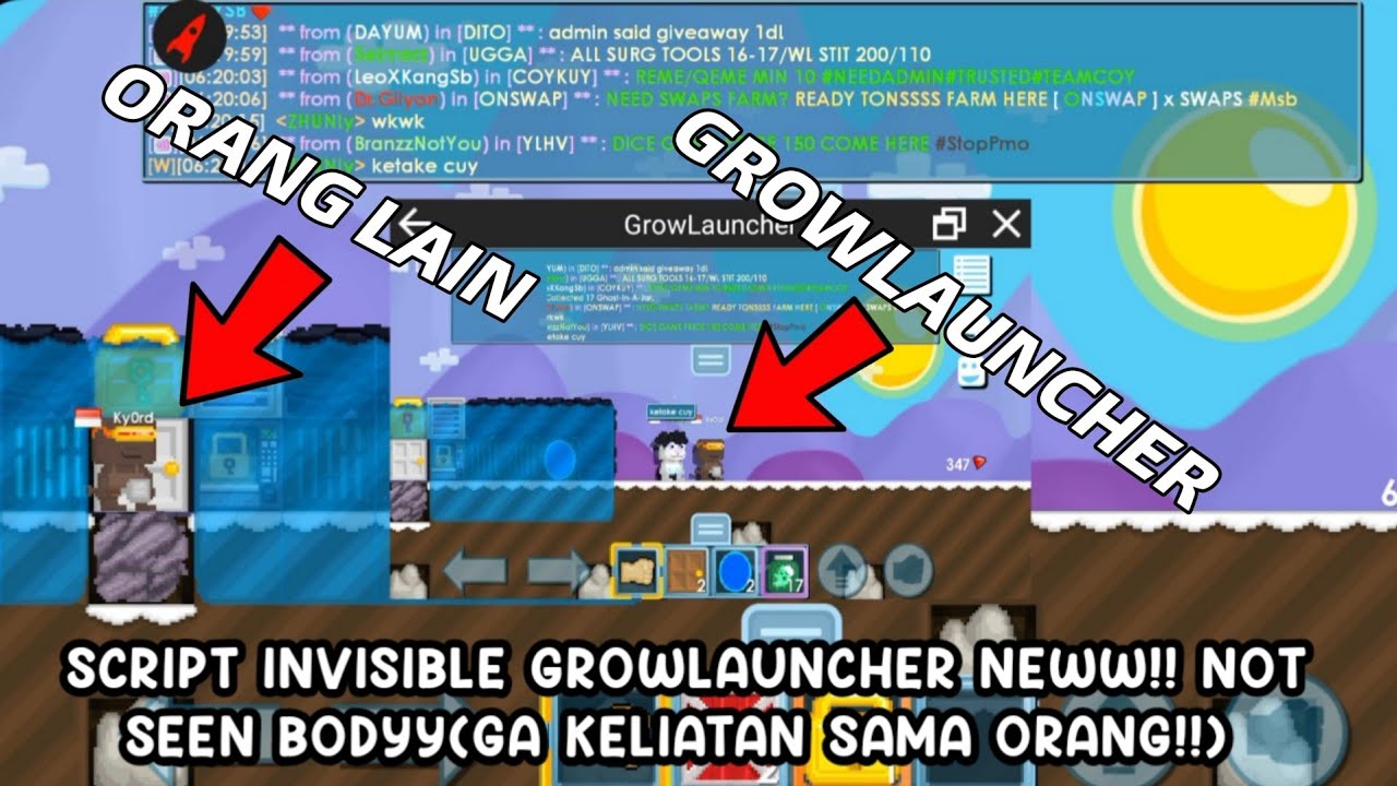 Script Invisible Bug Growlauncher Neww!! Gakeliatan(Di White Door) + Bisa Take Item!! - YouTube