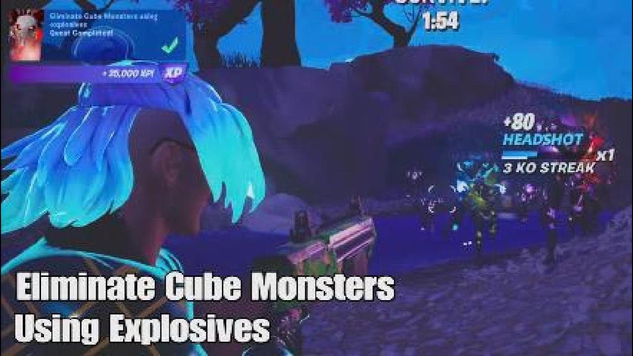 Eliminate Cube Monsters Using Explosives Fortnite Horde Rush Quest Youtube