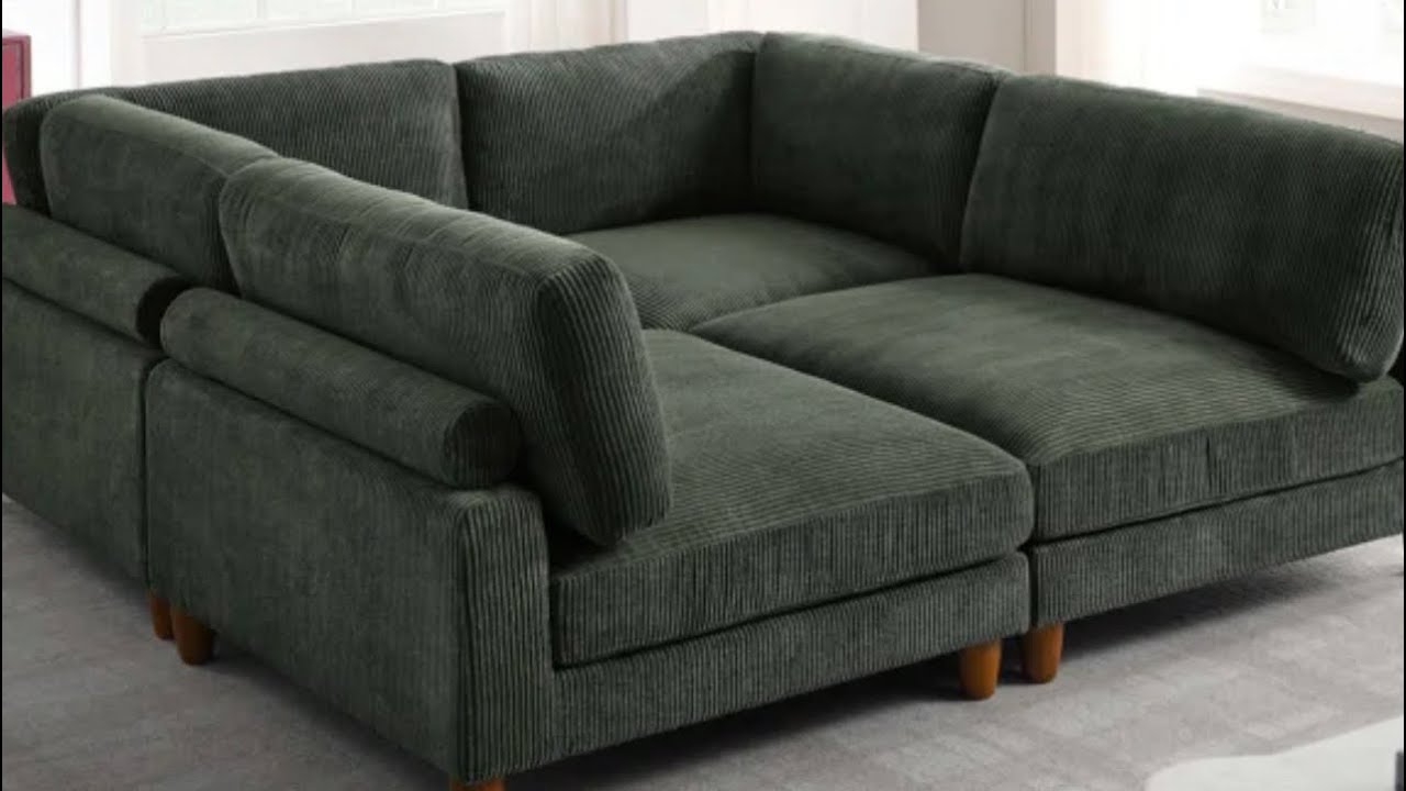 Unboxing Wayfair Sofa | Wade Logan 4 - Piece Upholstered Sectional - YouTube
