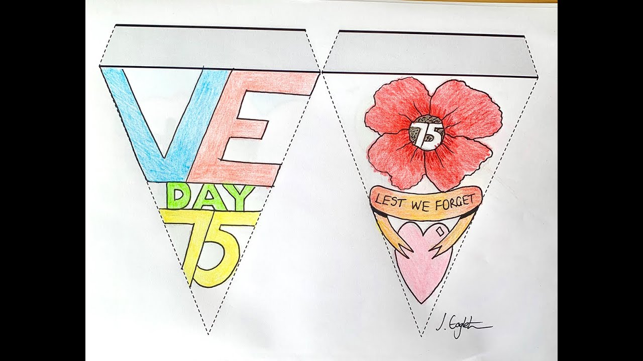 How to create VE Day bunting - YouTube