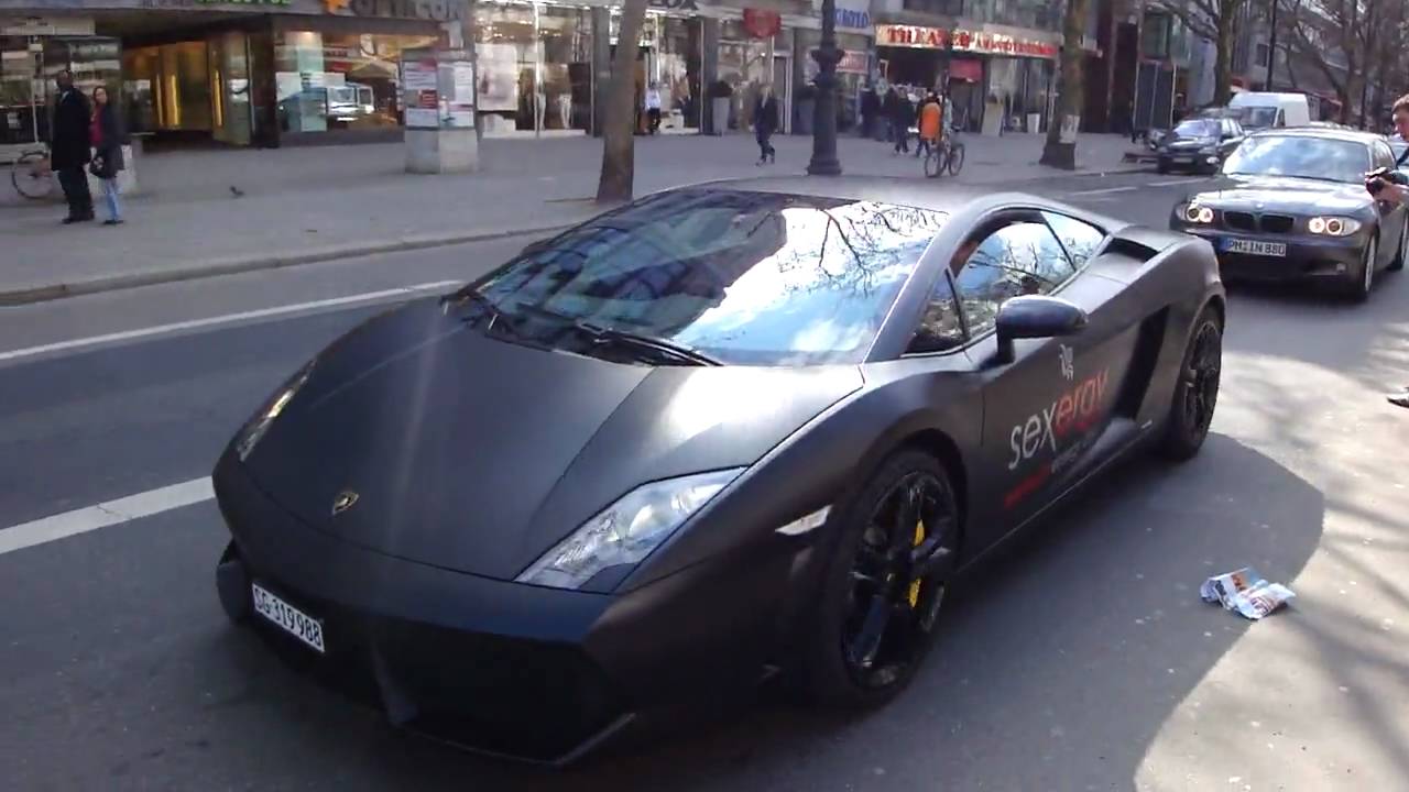 Awesome Matte Black Lamborghini Gallardo LP560-4 nice Acceleration in ...