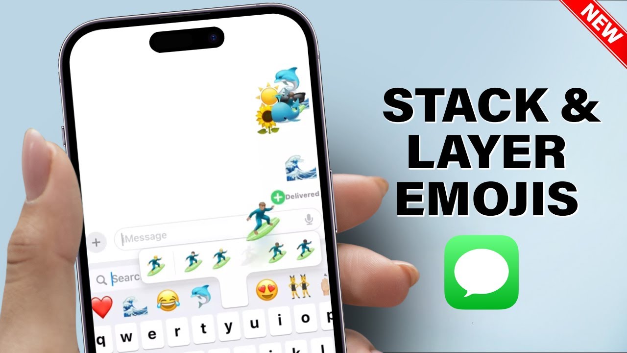 How to Stack and Layer Emojis on iMessage (iPhone) - YouTube