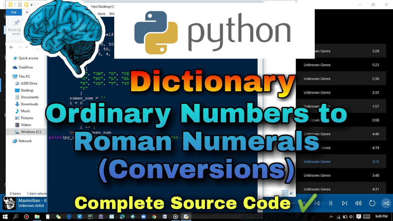 Ordinary Numbers To Roman Numerals Conversions Python Dictionary ordinary-numbers-to-roman-numerals-conversions-python-dictionary