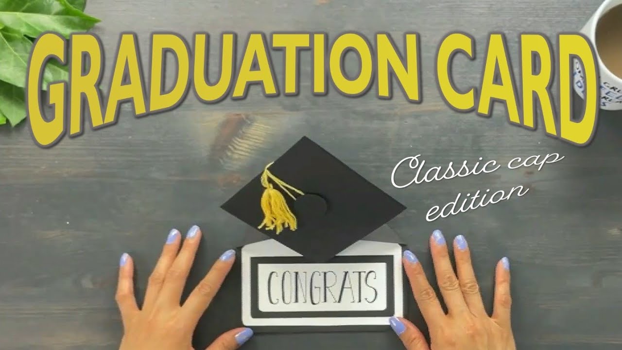 How to make simple, easy and stylish graduation card - handmade DIY ...