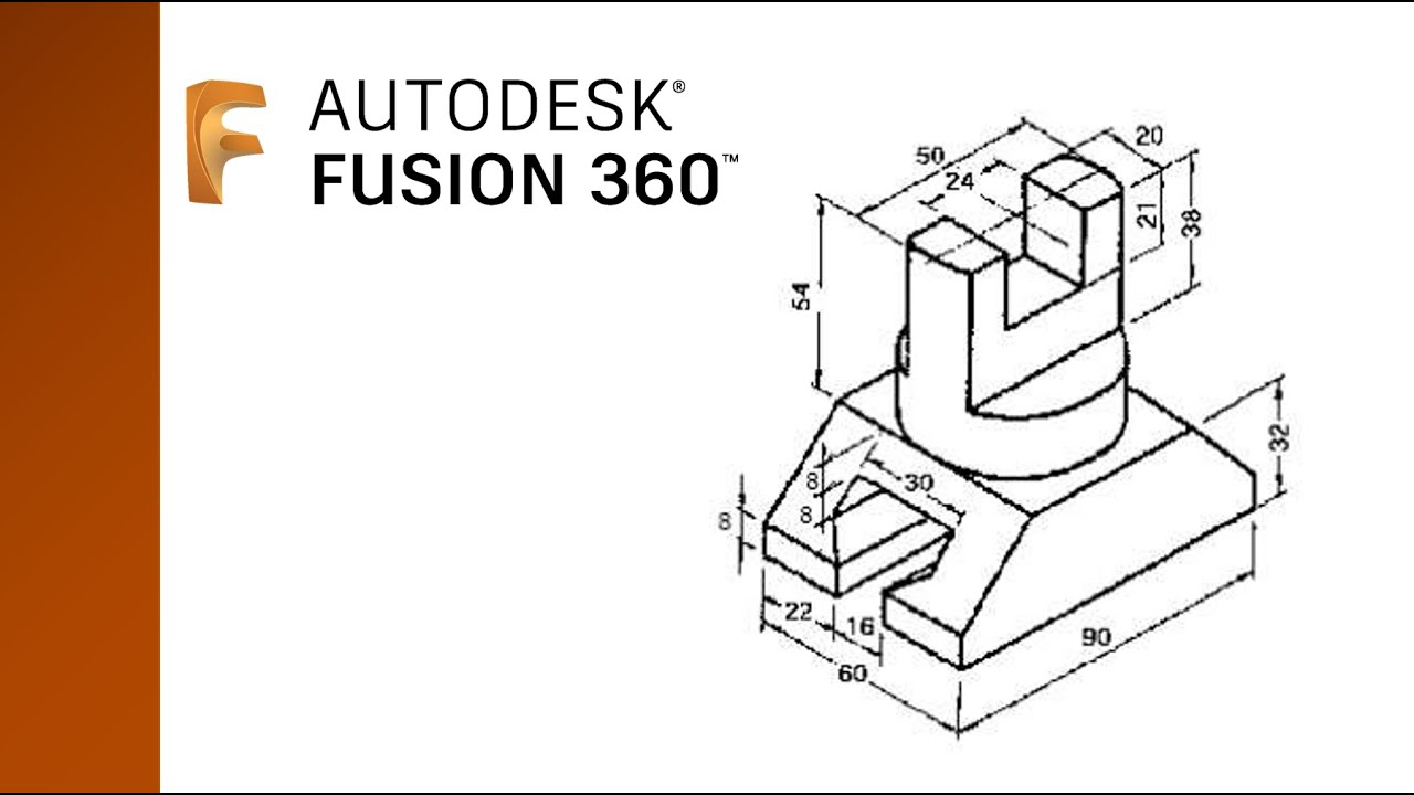 Basic 3D Drawing Fusion 360 Ex.3 - YouTube