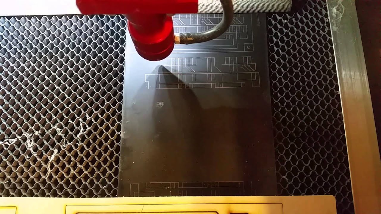 CNC Laser marking PCB etch mask - YouTube