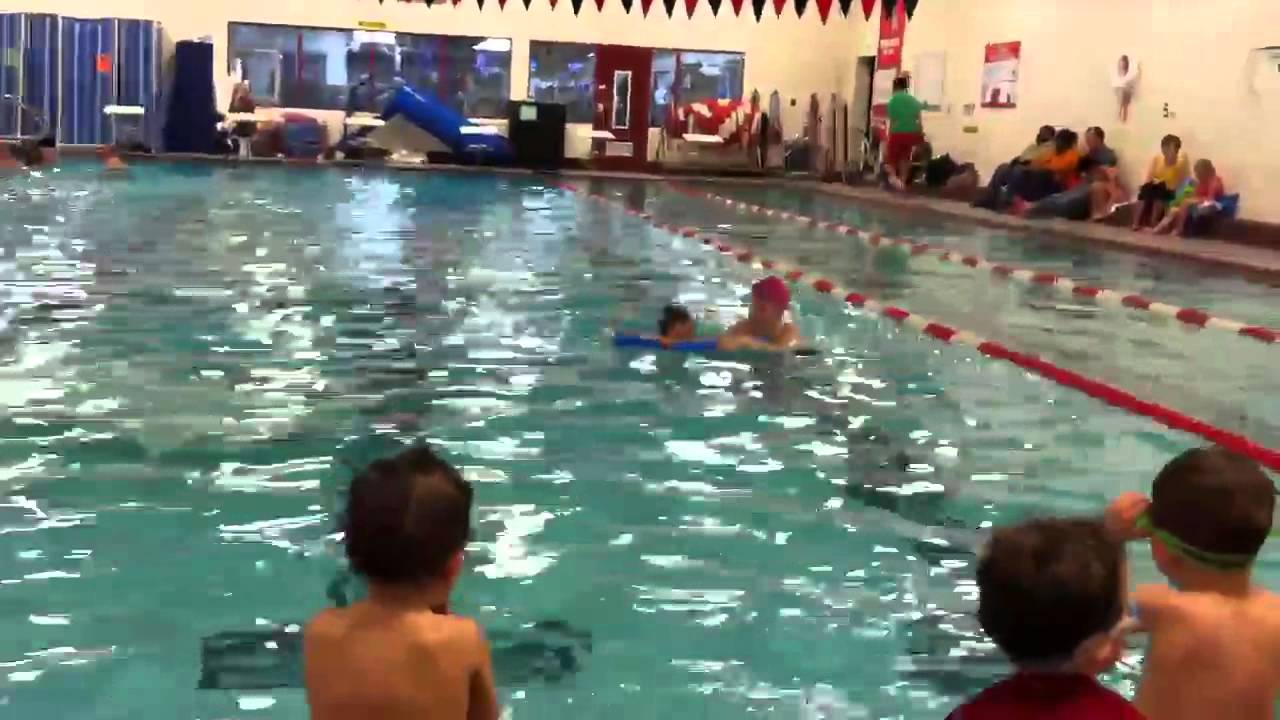 Scouts first swim lesson - YouTube