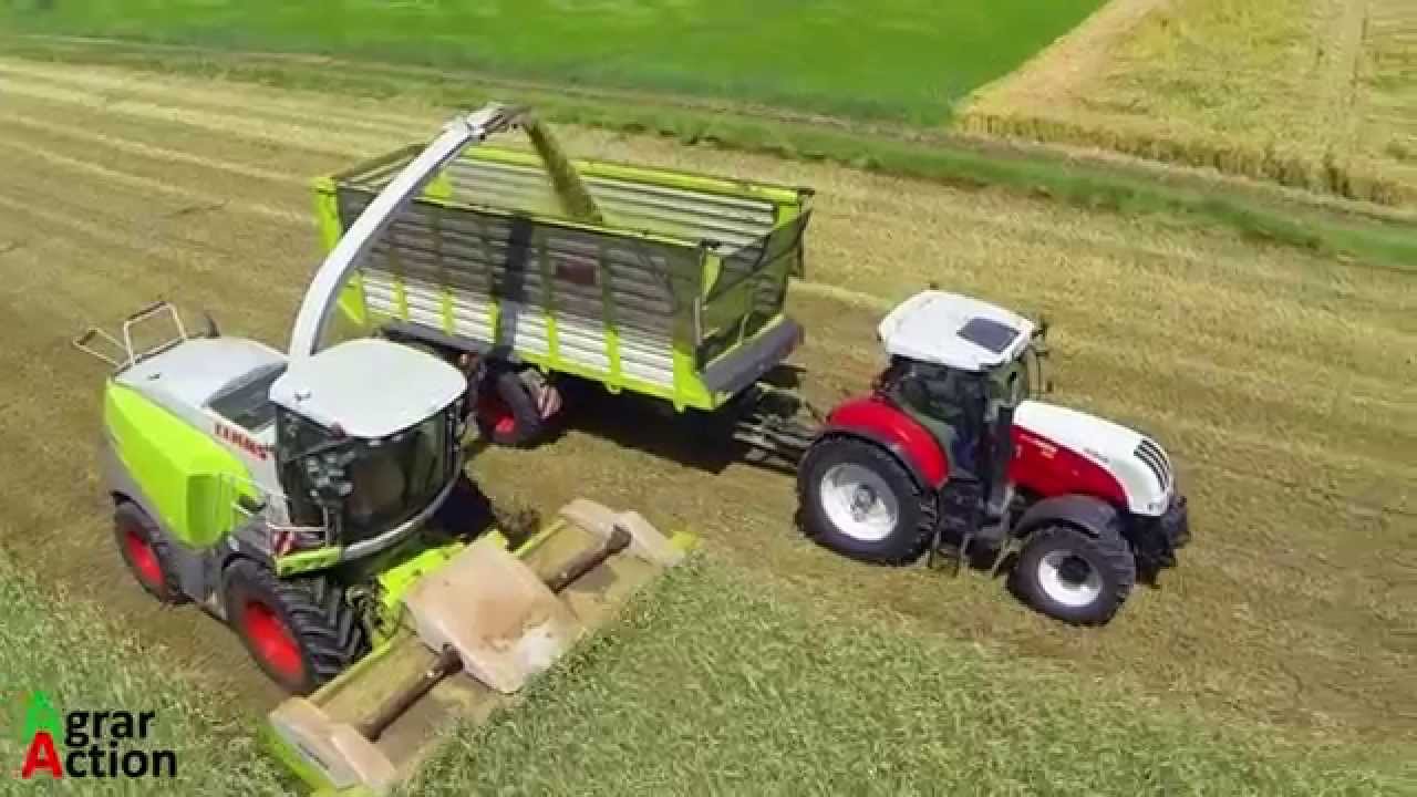 GPS Ernte mit Jaguar 940, Axion 850, 840 in Wallerstädten - YouTube