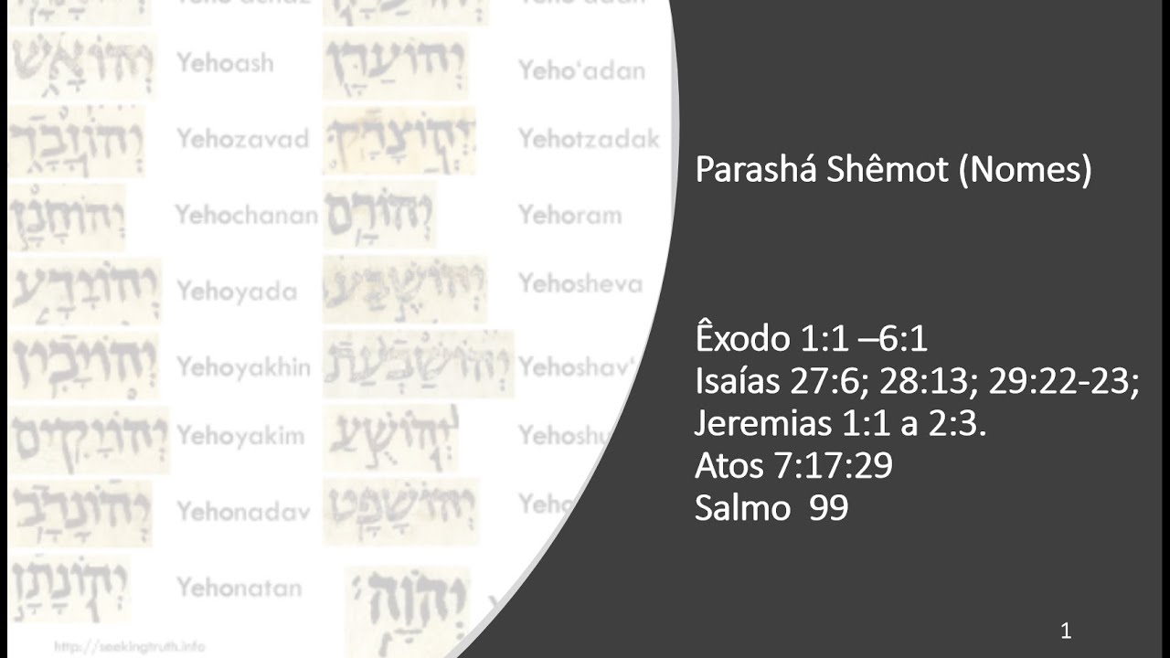 Beit Haderekh - PARASHAT SHEMOT - YouTube