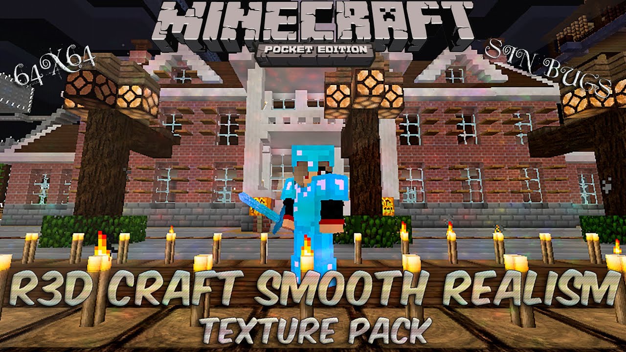 Texture Pack "R3D CRAFT Smooth Realism" For [ Minecraft PE (Pocket ...