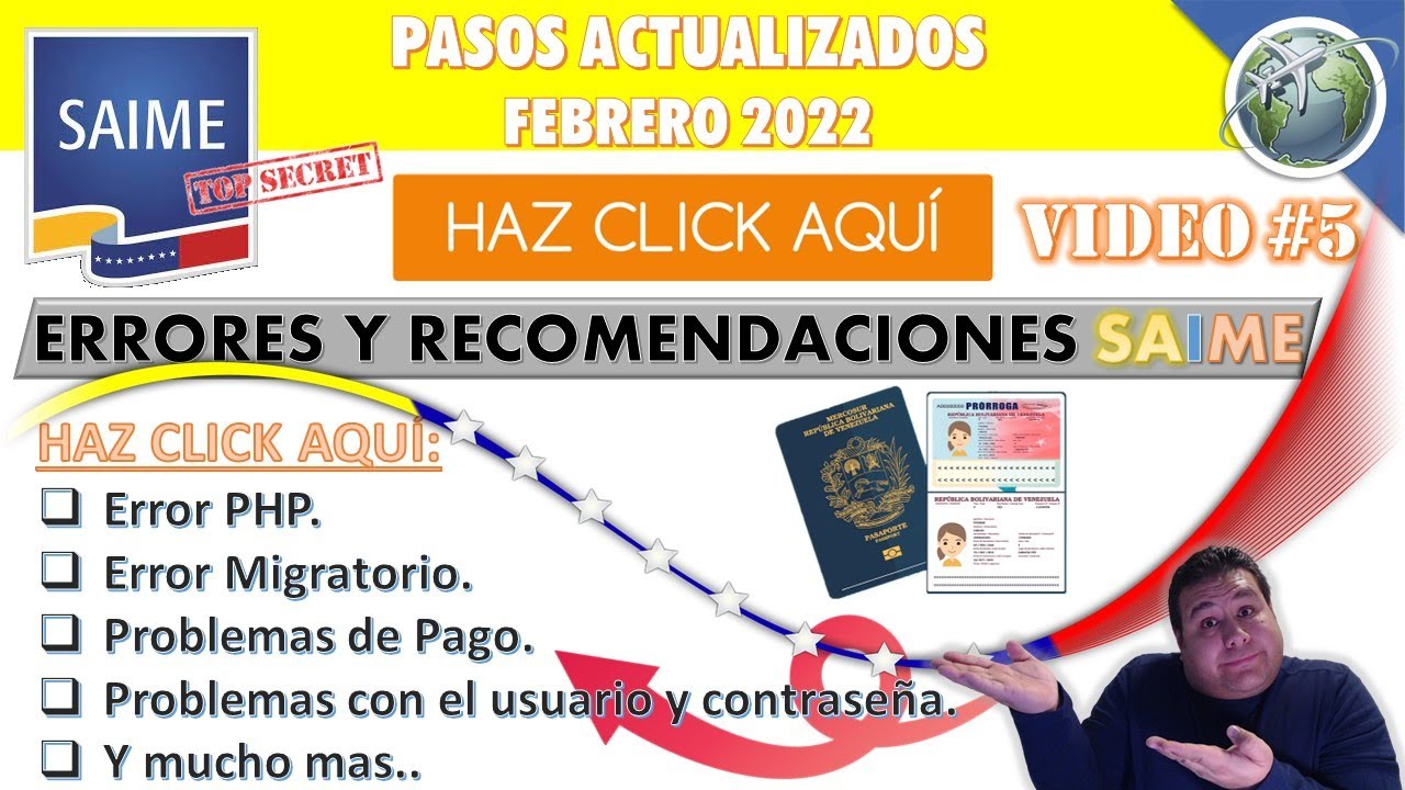 🔥SOLUCION a Todos los ⚠️ERRORES | PAGOS del sistema SAIME ...
