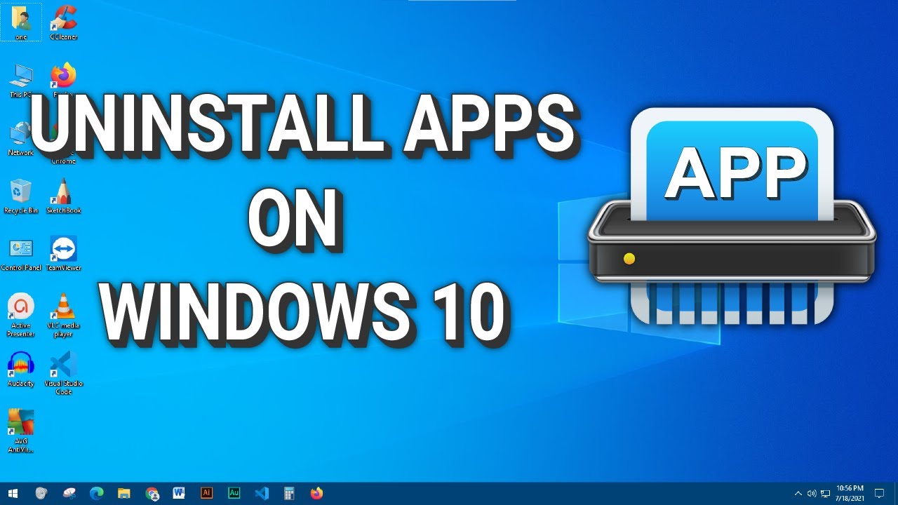 how to delete apps on windows 10 - YouTube