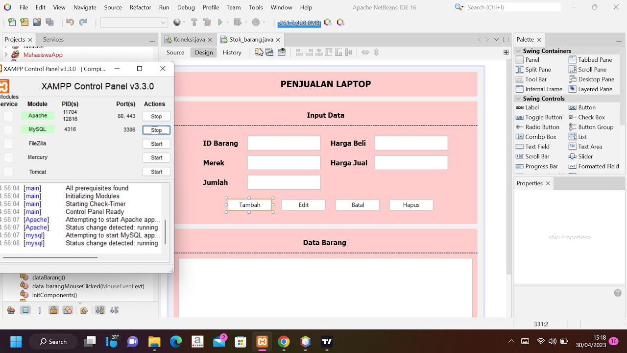 Sistem Penjualan Laptop Berbasis Oop Menggunakan Netbeans Pemrograman 3609