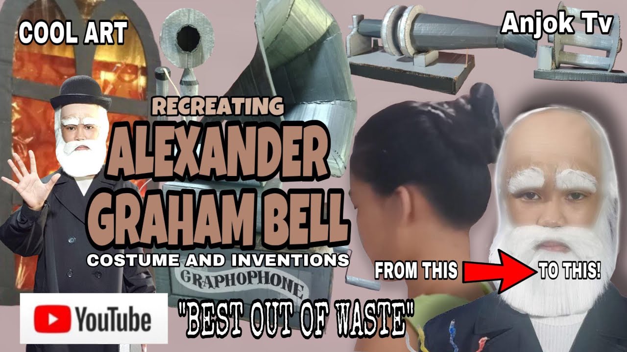 Alexander Graham Bell Costume & Props Telephone Recreating Recycled DIY ...