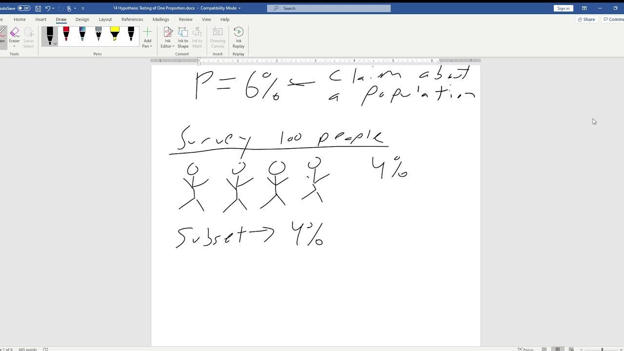 14 1 Hypothesis Testing of One Proportion - YouTube