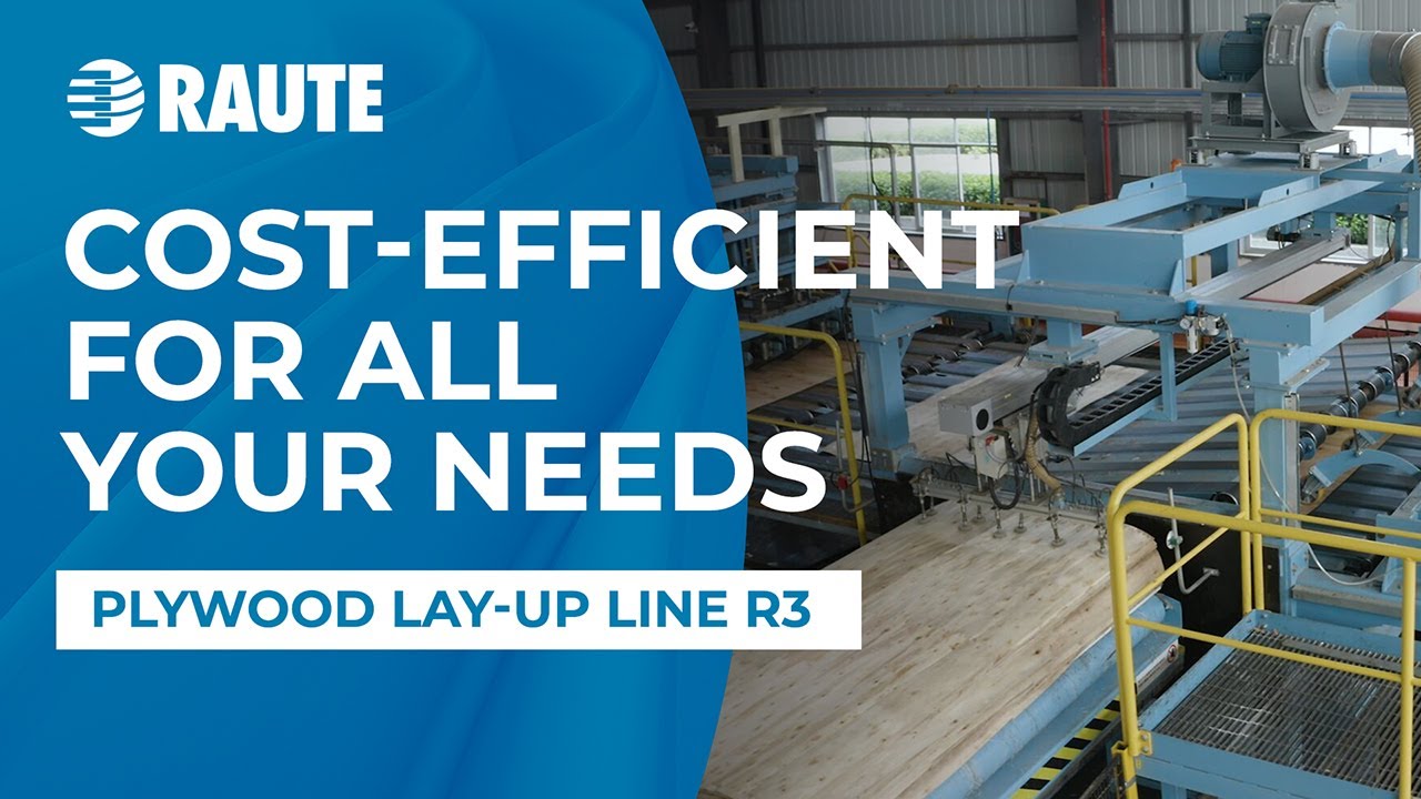 Economical and affordable Raute Plywood Lay-up Line R3 - YouTube