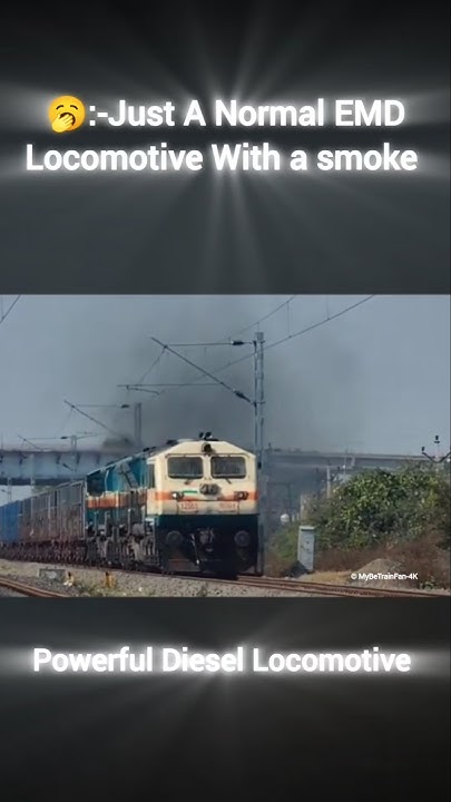 Diesel Engine Powerful 💪 😈 / Railway engine status / The WDG4 twin Smoke Engine / #ytshorts # ...