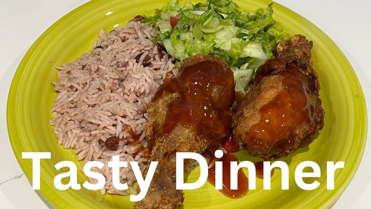 Crunchy fry chicken dinner with vegetables - YouTube