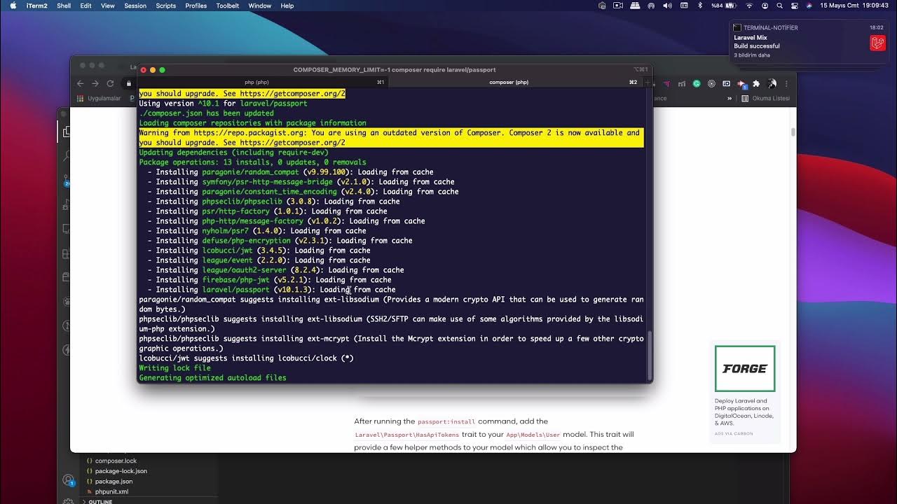 Laravel 8 Passport Kurulumu Youtube