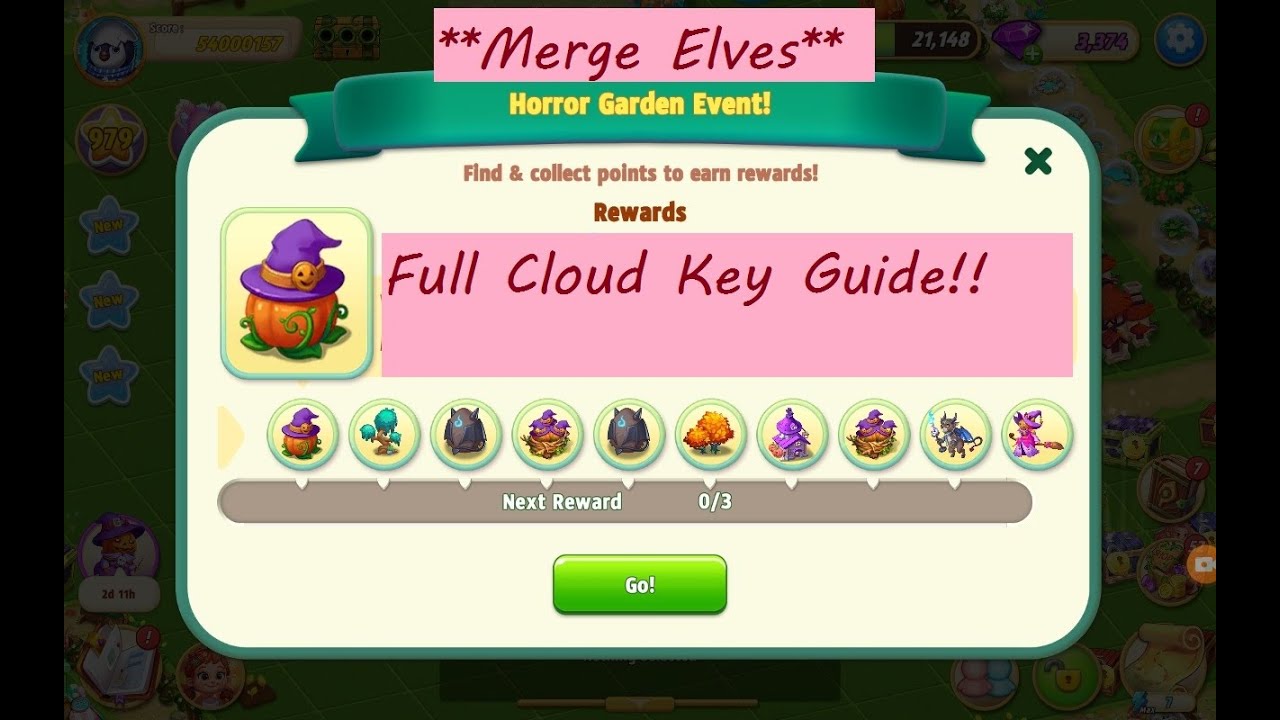 Merge Elves **Horror Garden Event** Full Cloud Key! - YouTube