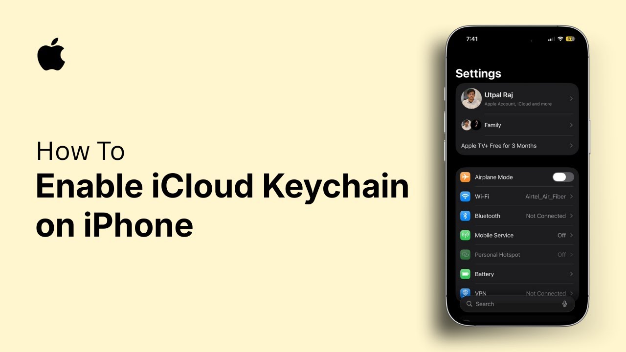 How to Enable iCloud Keychain on iPhone - YouTube