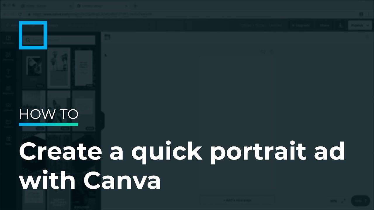 Create a portrait ad with Canva · LifeOnScreen tutorial - YouTube