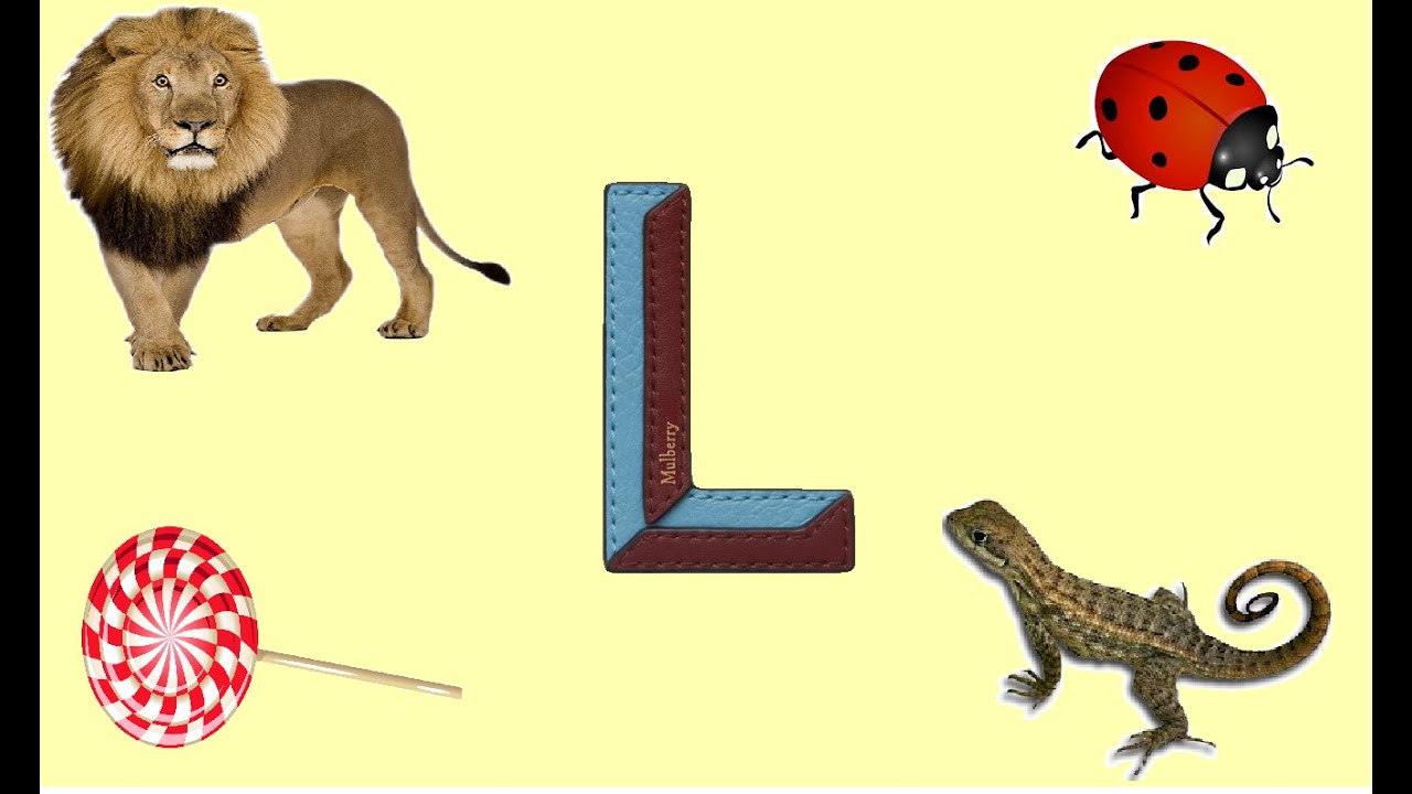 Alphabet L with phonics and 7 animated objects ! - YouTube