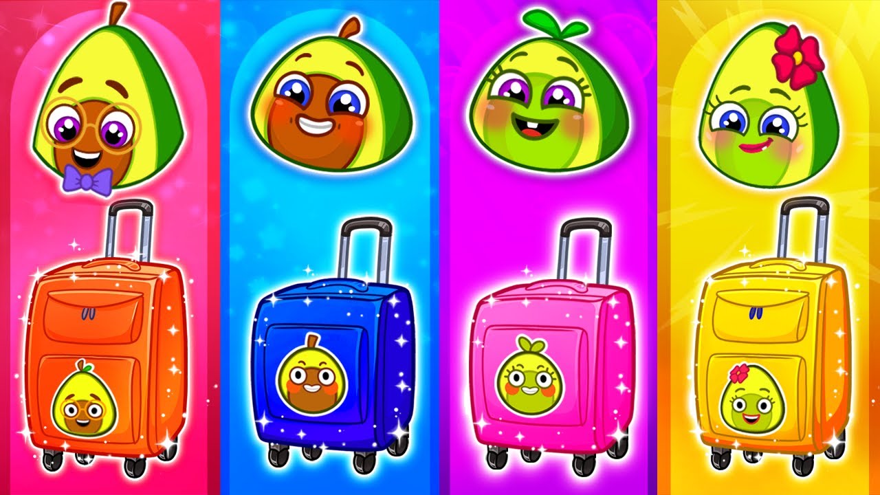 Avocado Kids Plays with Colorful Luggage Suitcases Toys🌈 || Kids ...