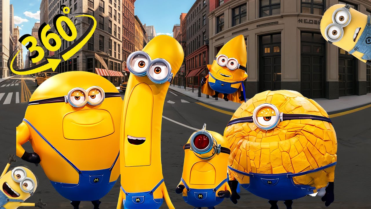 Find Minions Despicable Me 4 🍌 Finding Challenge Compilation 360° VR ...