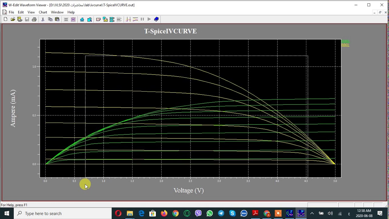 Draw VTC and IV curve using T Spice program - YouTube